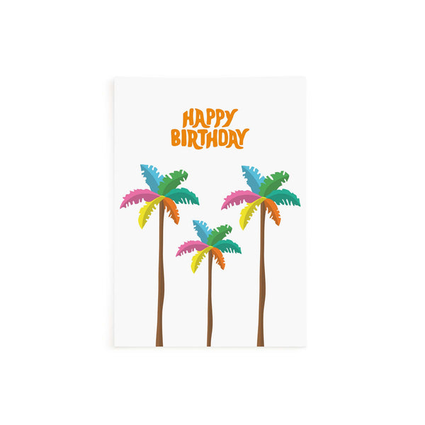 Happy Birthday Palm Trees Greeting Card - Blank Greeting Card Online ...