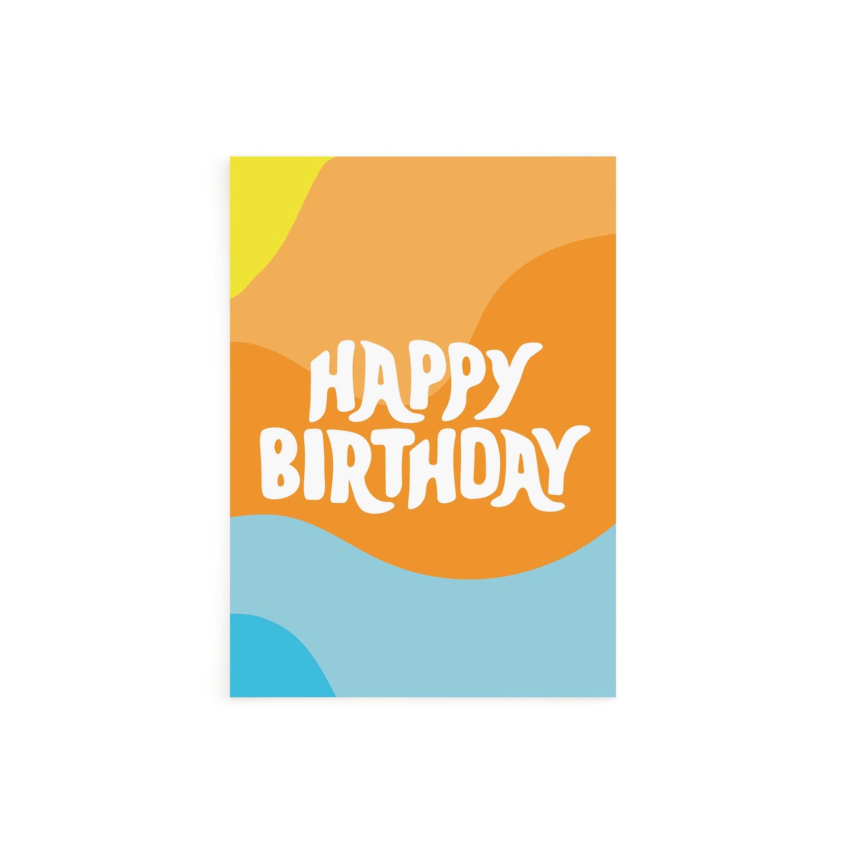 Happy Birthday Wave Greeting Card - Blank Birthday Card Online – Tihara ...