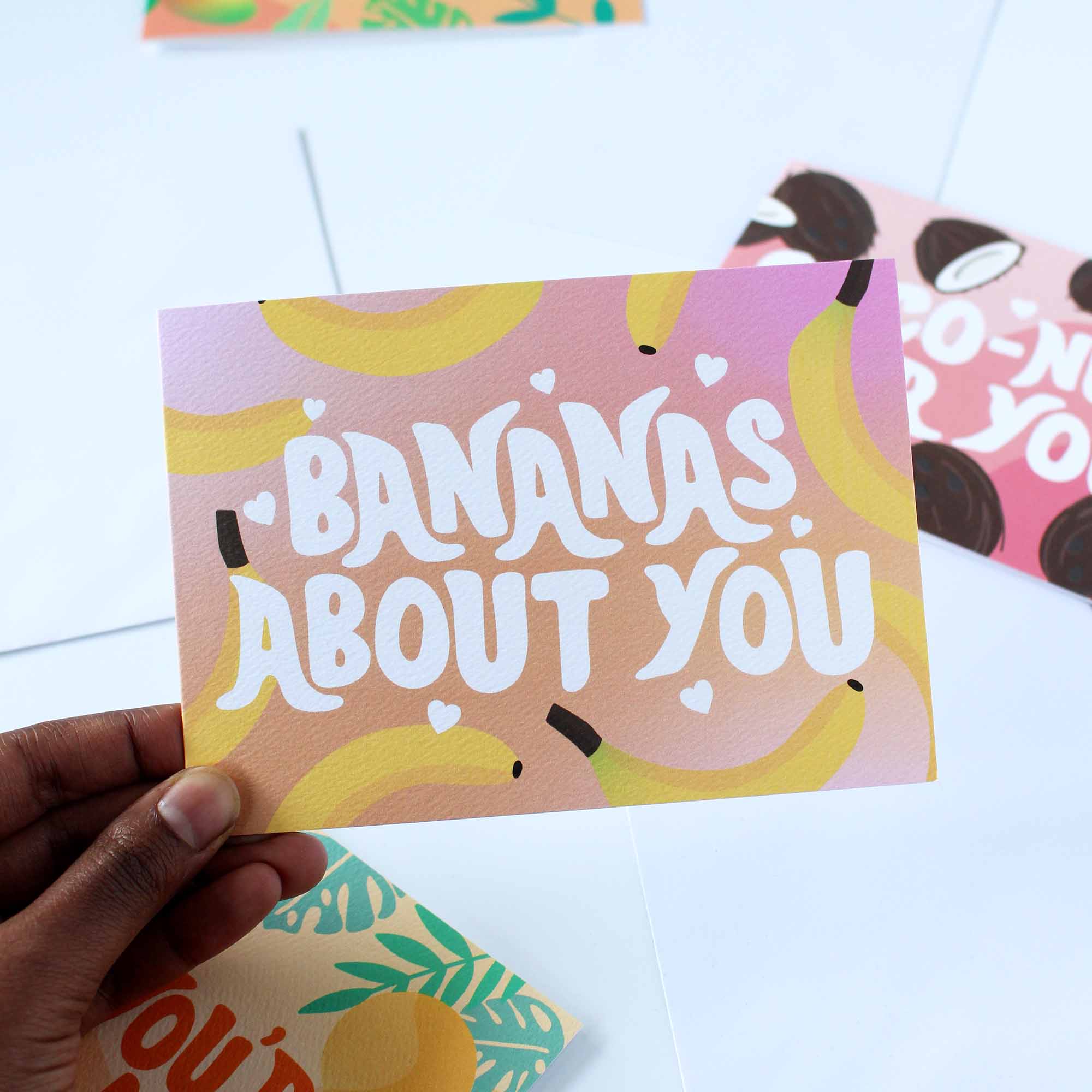 Bananas About You Greeting Card - Blank Greeting Card – Tihara Smith