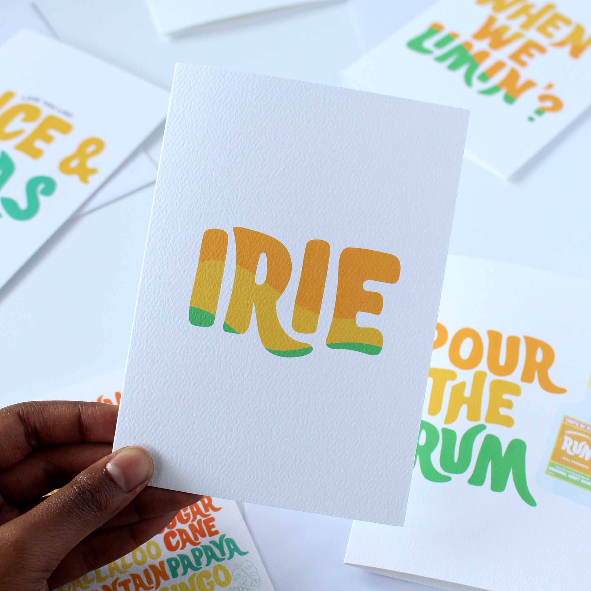 Irie Caribbean Greeting Card - Blank Greeting Card Online – Tihara Smith