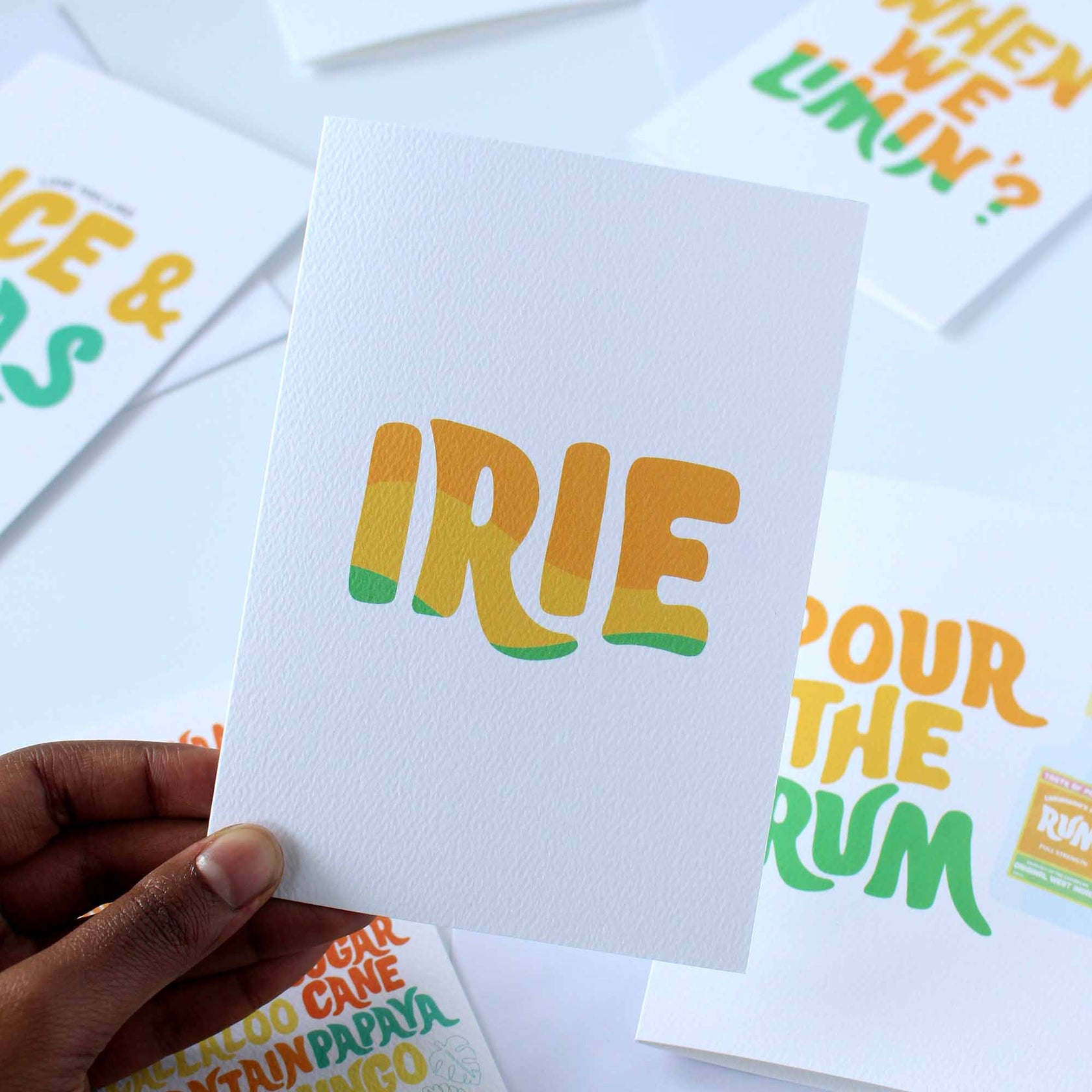 Irie Caribbean Greeting Card - Blank Greeting Card Online – Tihara Smith