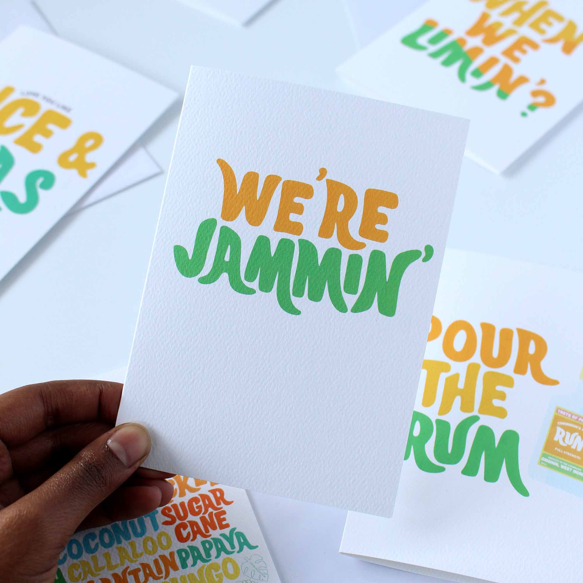 We're Jammin' Greeting Card - Blank Greeting Card Online UK – Tihara Smith