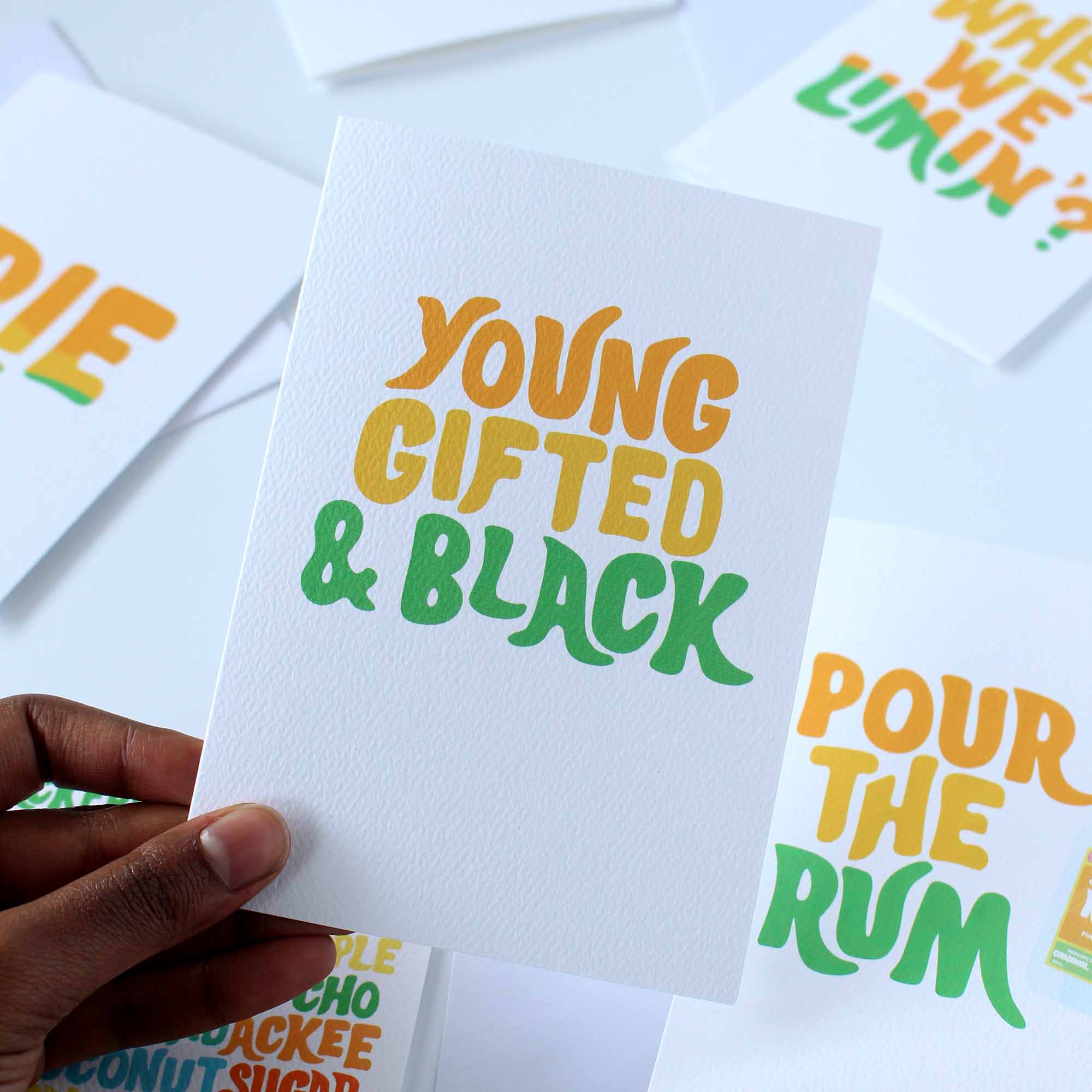 Young Gifted and Black Card Greeting Card - Blank Greeting Card UK ...