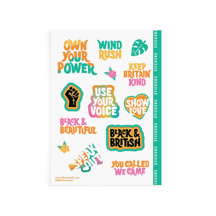 Own Your Power Sticker Sheet - Tropical Stickers for Journal – Tihara Smith