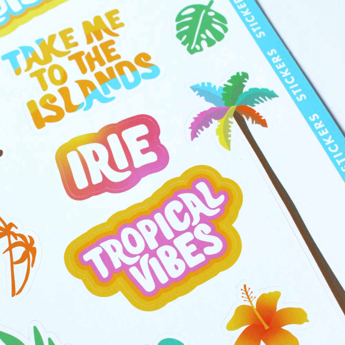Caribbean Paradise Sticker Sheet - Tropical Stickers for Journal ...
