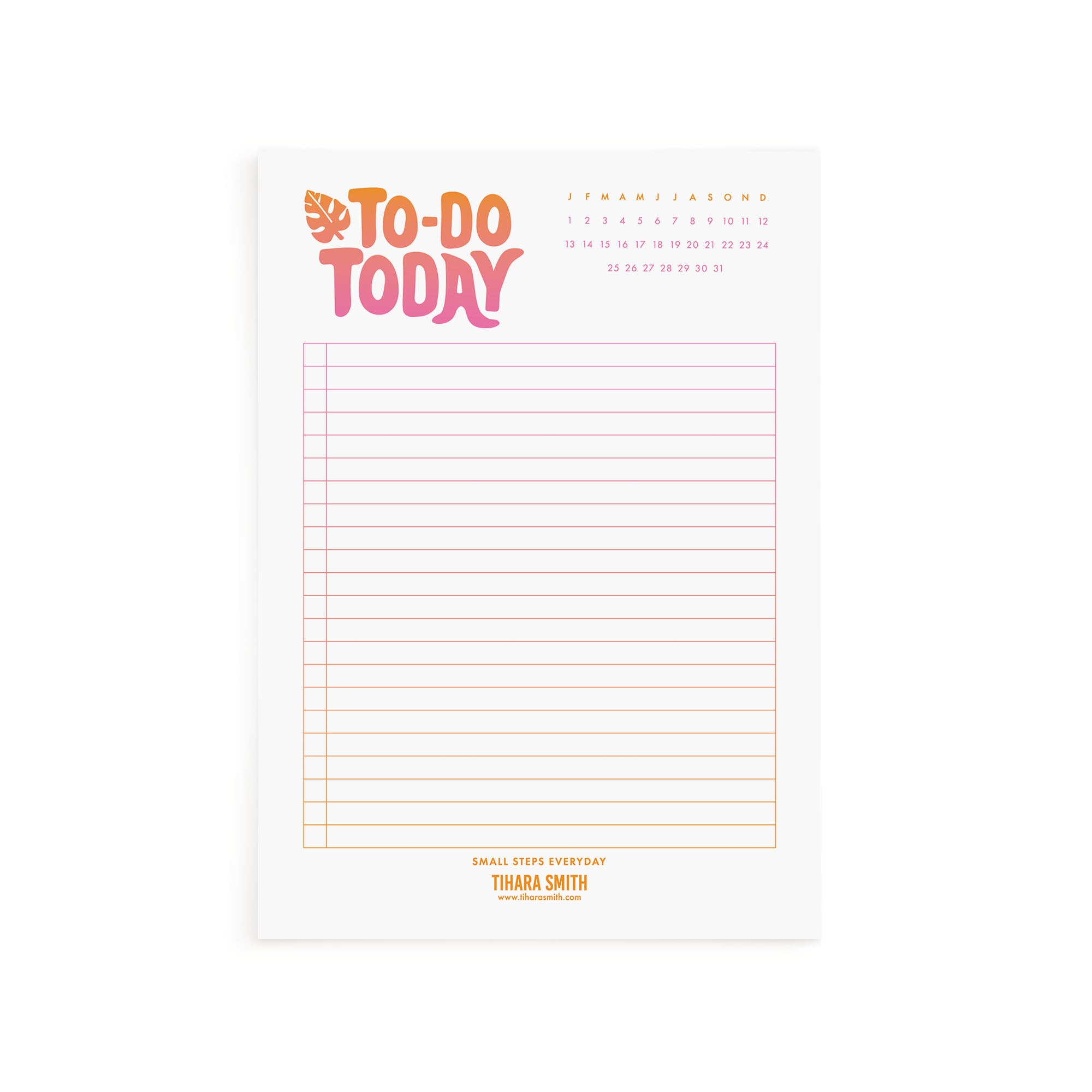 A5 To Do List Notepad - Colourful Gradient Design - Desk Planner ...